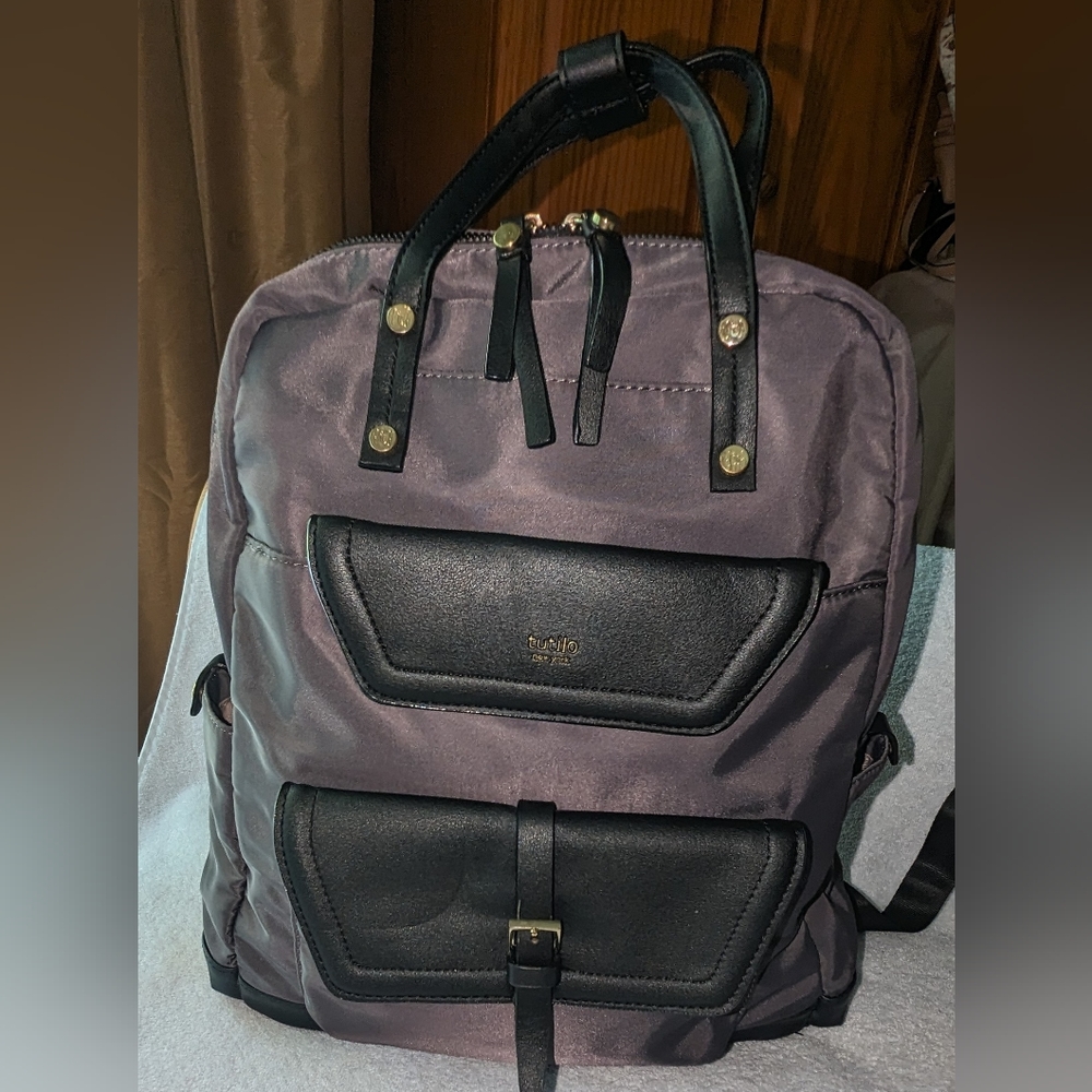 Tutilo Charcoal Gray With Black Trim Backpack. - Gem
